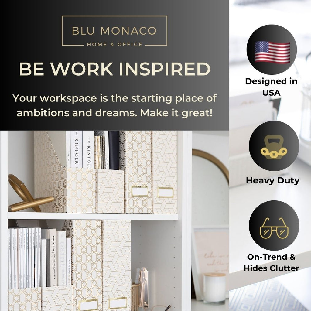 Magazine Holders White Magazine Holder - Set of 4 Gold Magazine Holder ...