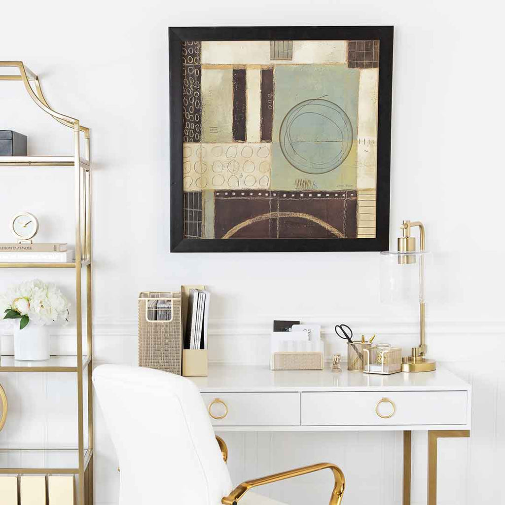 Fontvieille 5 Piece Gold Desk Organizer Set with Desktop Hanging File ...